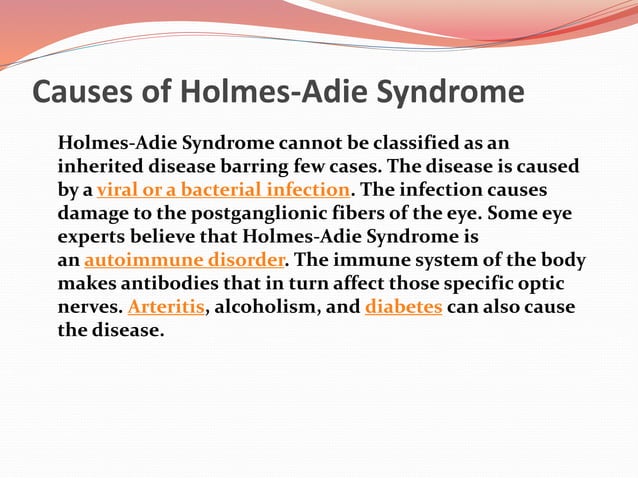 Holmes adie syndrome | PPTX | Eye and Vision Conditions | Diseases and ...