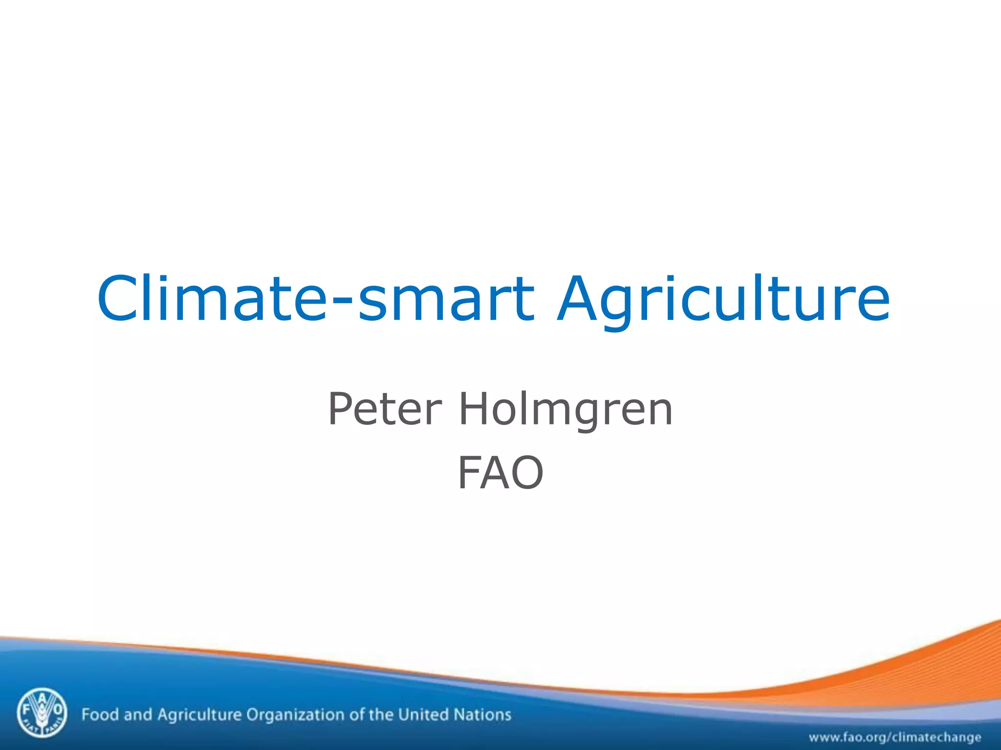 Climate Smart Agriculture Ppt