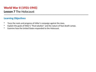 Holocaust about nazi party and Hitler rule | PPTX