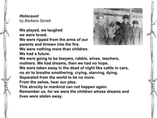 Holocaust Poetry | PPT