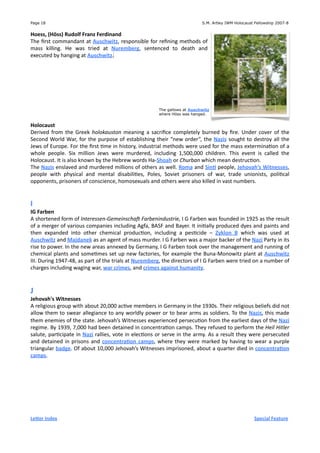 Holocaust Glossary | PDF