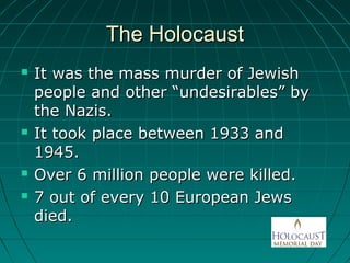 Holocaust memorial day | PPT