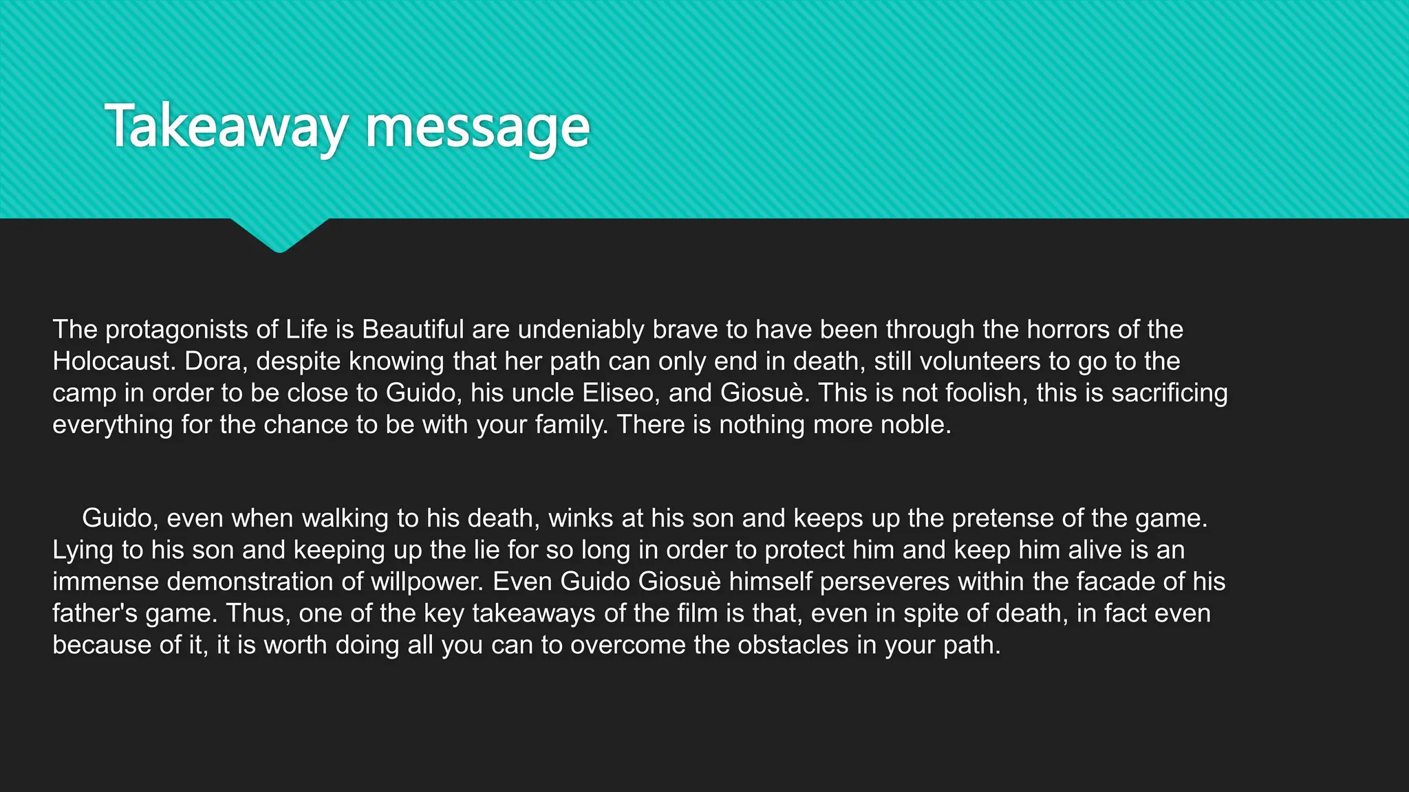 holocaust movie review - Life is Beautiful' pptx | PPTX