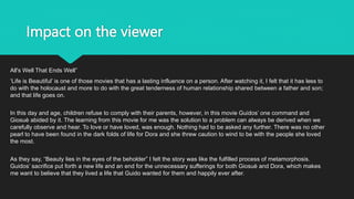 holocaust movie review - Life is Beautiful' pptx | PPTX