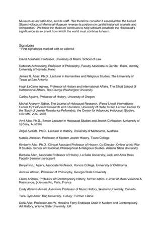 Holocaust museum politicized | PDF