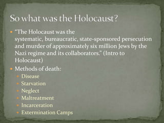 Holocaust presentation | PPT