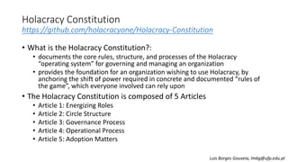 Holacracy as an alternative to organisations governance | PDF