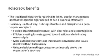 Holacracy as an alternative to organisations governance | PPT