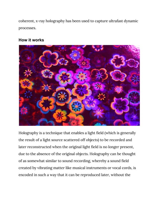 Hologram | PDF | 3-D Graphics | Computer Software and Applications