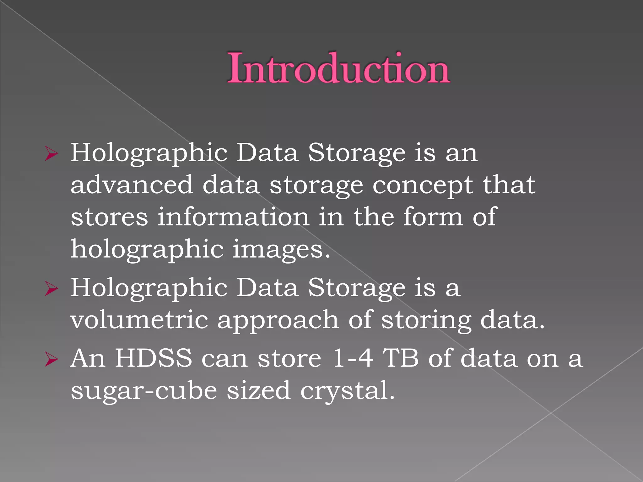 Holographic data Storage | PPTX