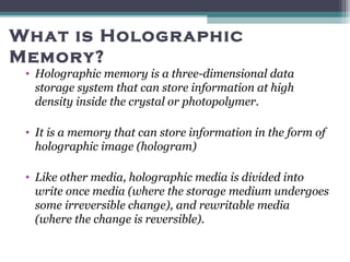Holographic Memory | PPT