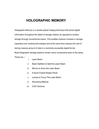 Holographic memory | DOC