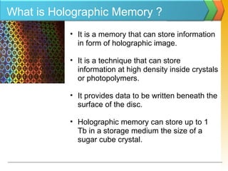 Holographic memory | PPT