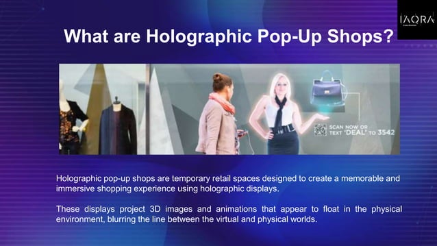 Holographic Pop-up Shops | PPTX | Augmented Reality | Technology & Computing