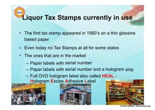 Holographic tax stamps boost indian excise revenue | PDF