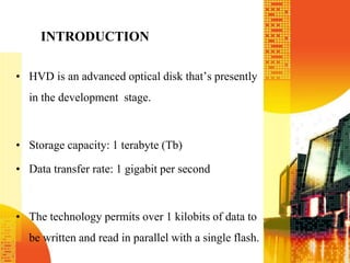Holographic versatile disk | PPTX | Data Storage and Warehousing ...