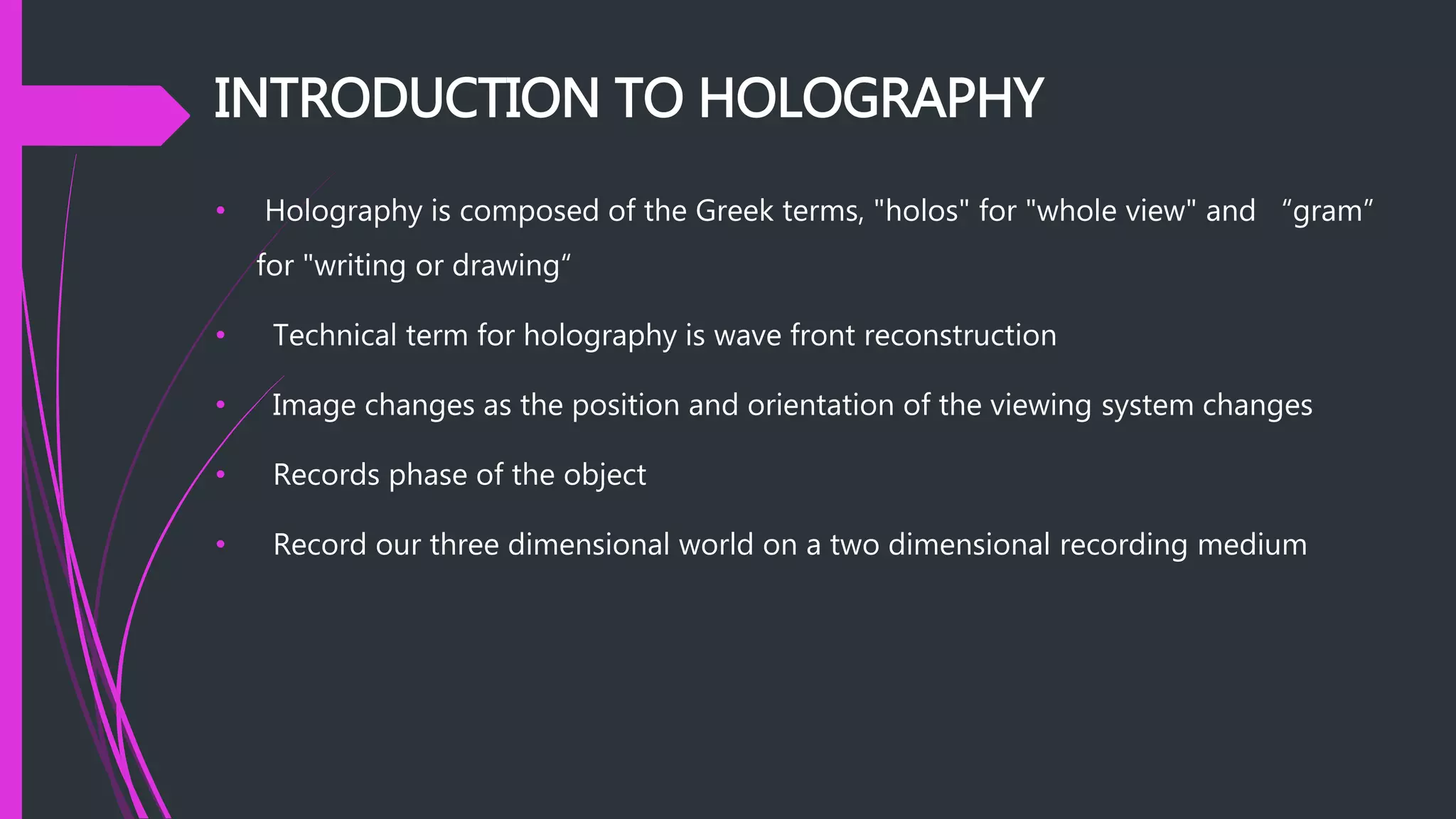 Holography technology | PPTX