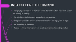 Holography technology | PPTX