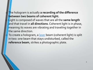 Applications of lasers Holography | PPTX