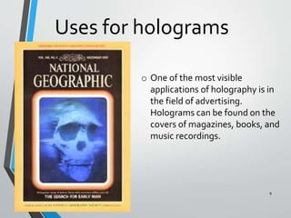 Applications of lasers Holography | PPTX