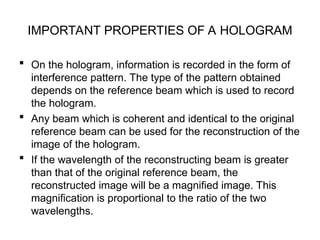 Holography theory and uses is an important topic for optometry students ...