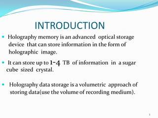 holographic memory | PPTX