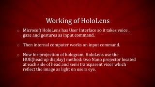 Augmented Reality using Microsoft Hololens | PPT