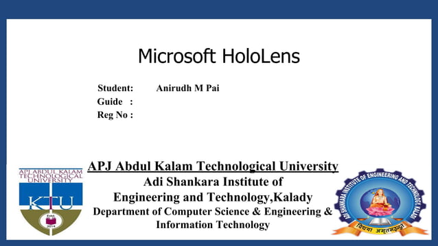 Microsoft HoloLens seminar | PDF | Augmented Reality | Technology & Computing