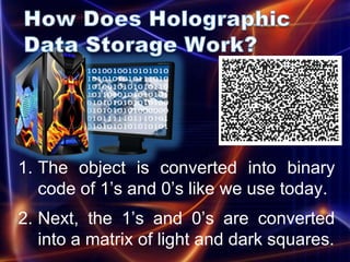 Holographic memory system | PPTX
