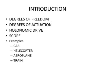 Holonomic drive | PPTX