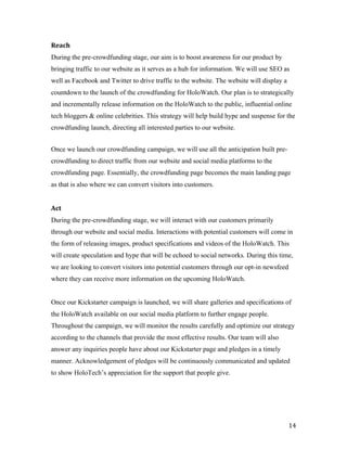 HoloTech: HoloWatch Digital Marketing Plan | PDF