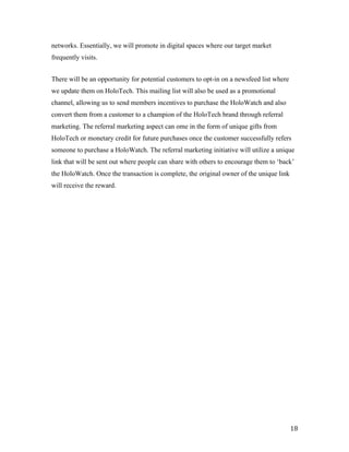 HoloTech: HoloWatch Digital Marketing Plan | PDF