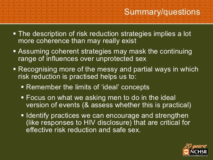 Risk reduction strategies: definitions, assumptions and the differenc…