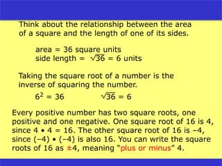 Holt square and square roots pp | PPT