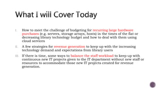 IT Budgeting with Scarcity | PPTX