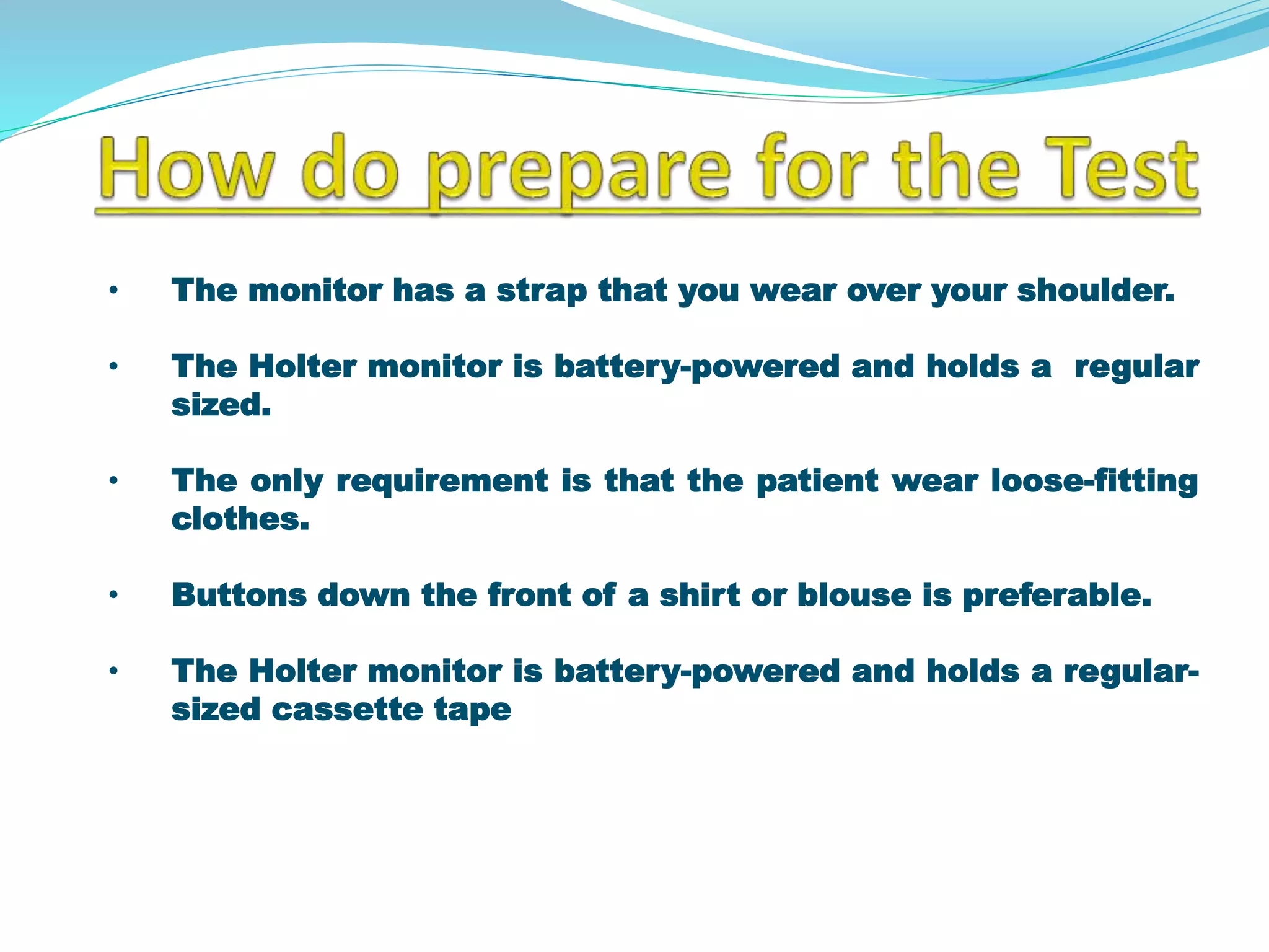 Holter monitor and information does it provide | PPTX