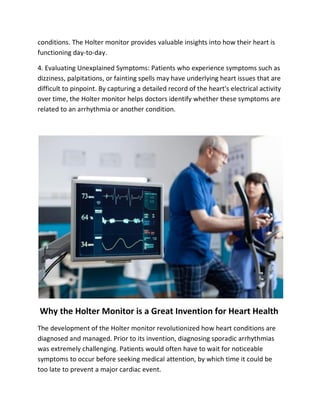 Holter Monitor: A Game-Changer in Heart Health Monitoring | PDF