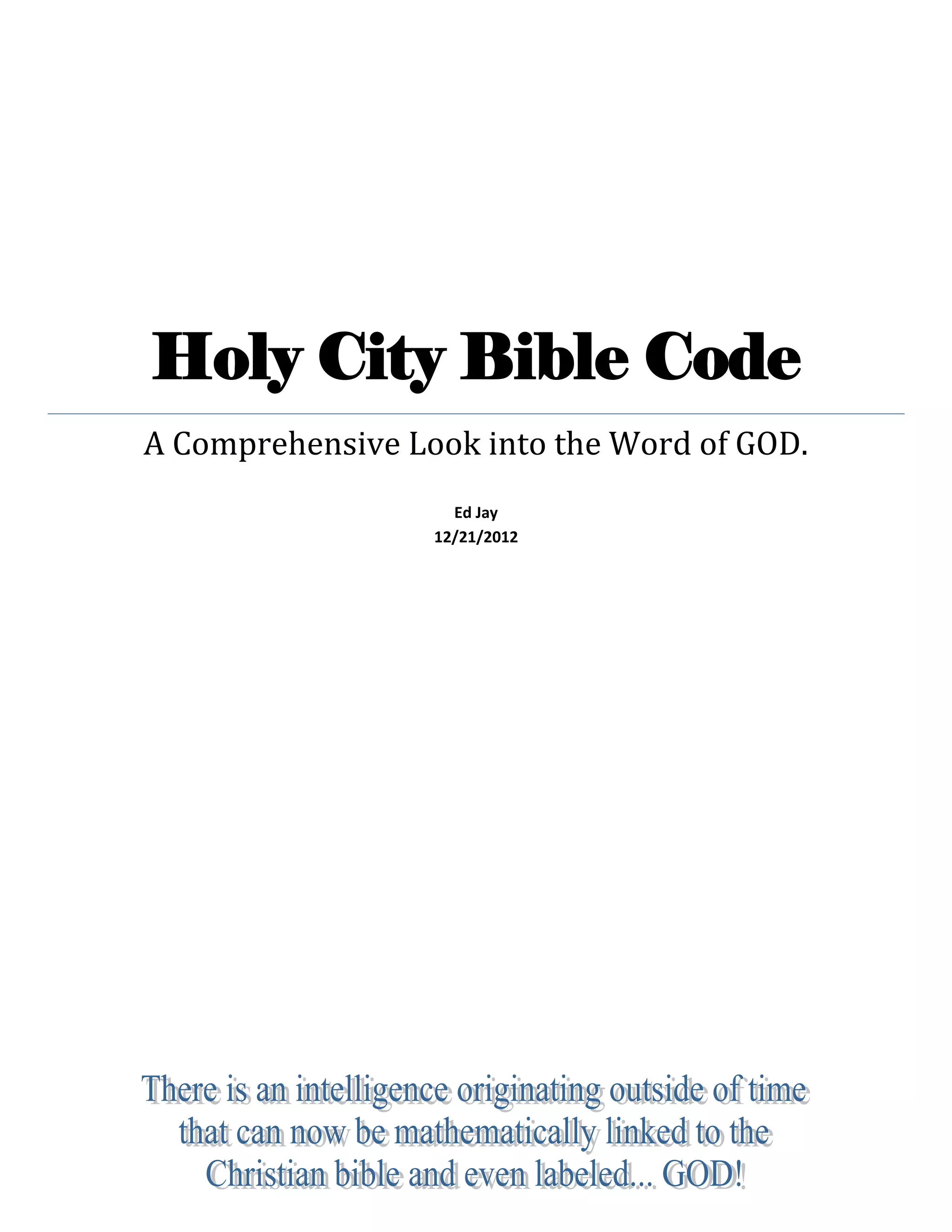 Holy City Bible Code | PDF