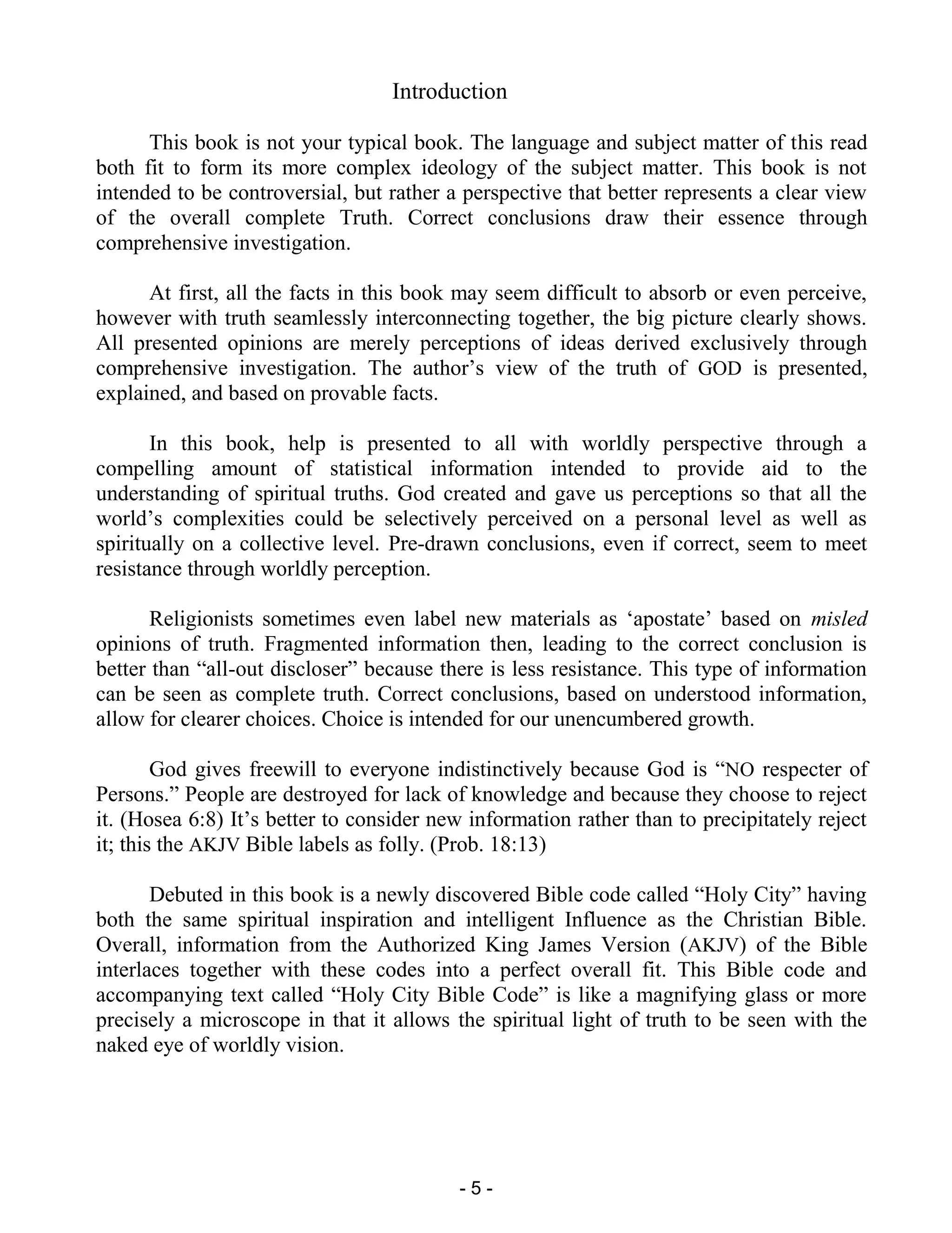 Holy City Bible Code | PDF