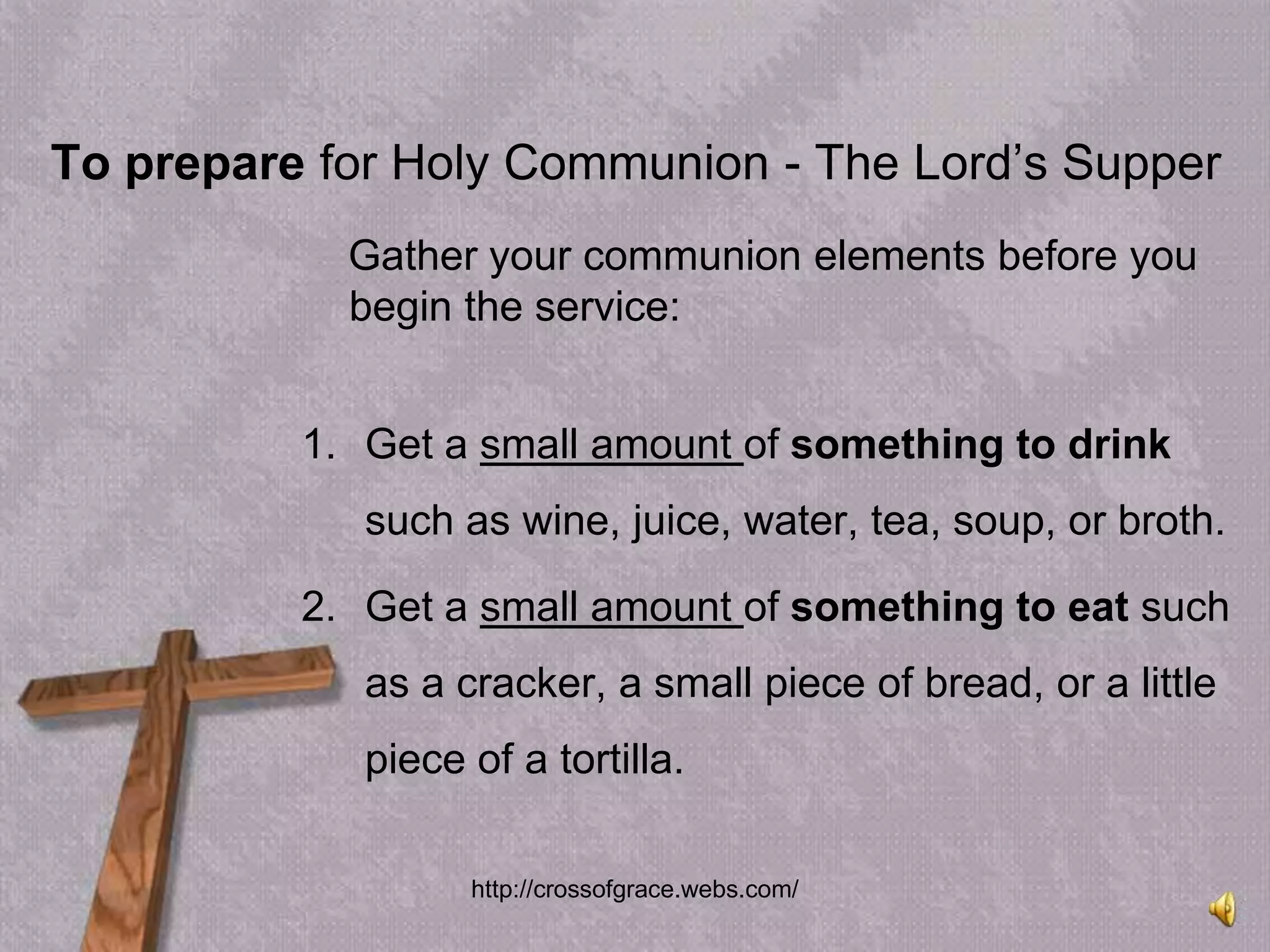 Holy Communion at Cross of Grace | PPTX