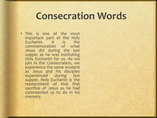 Holy eucharist | PPTX