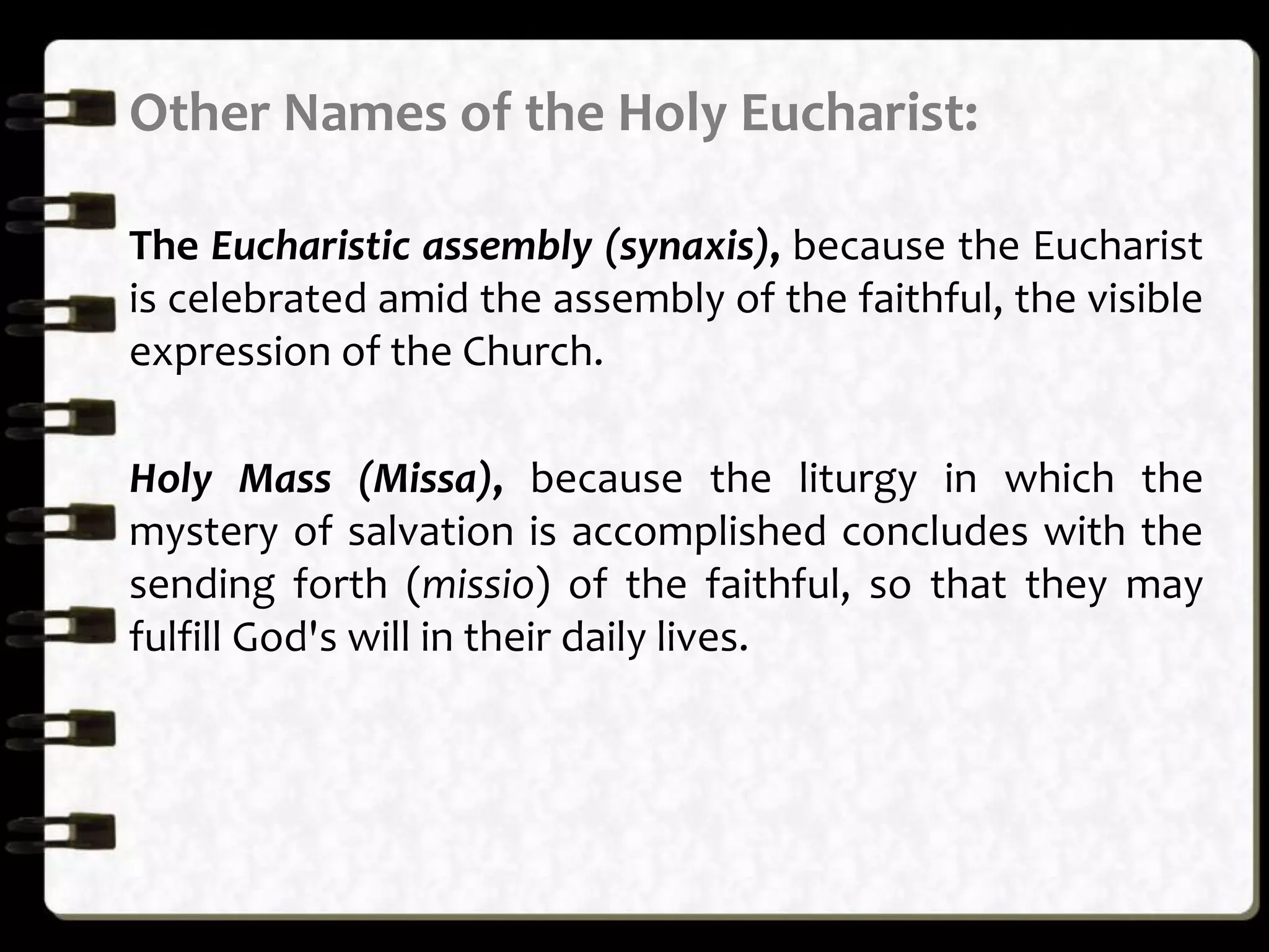 Holy eucharist | PPTX