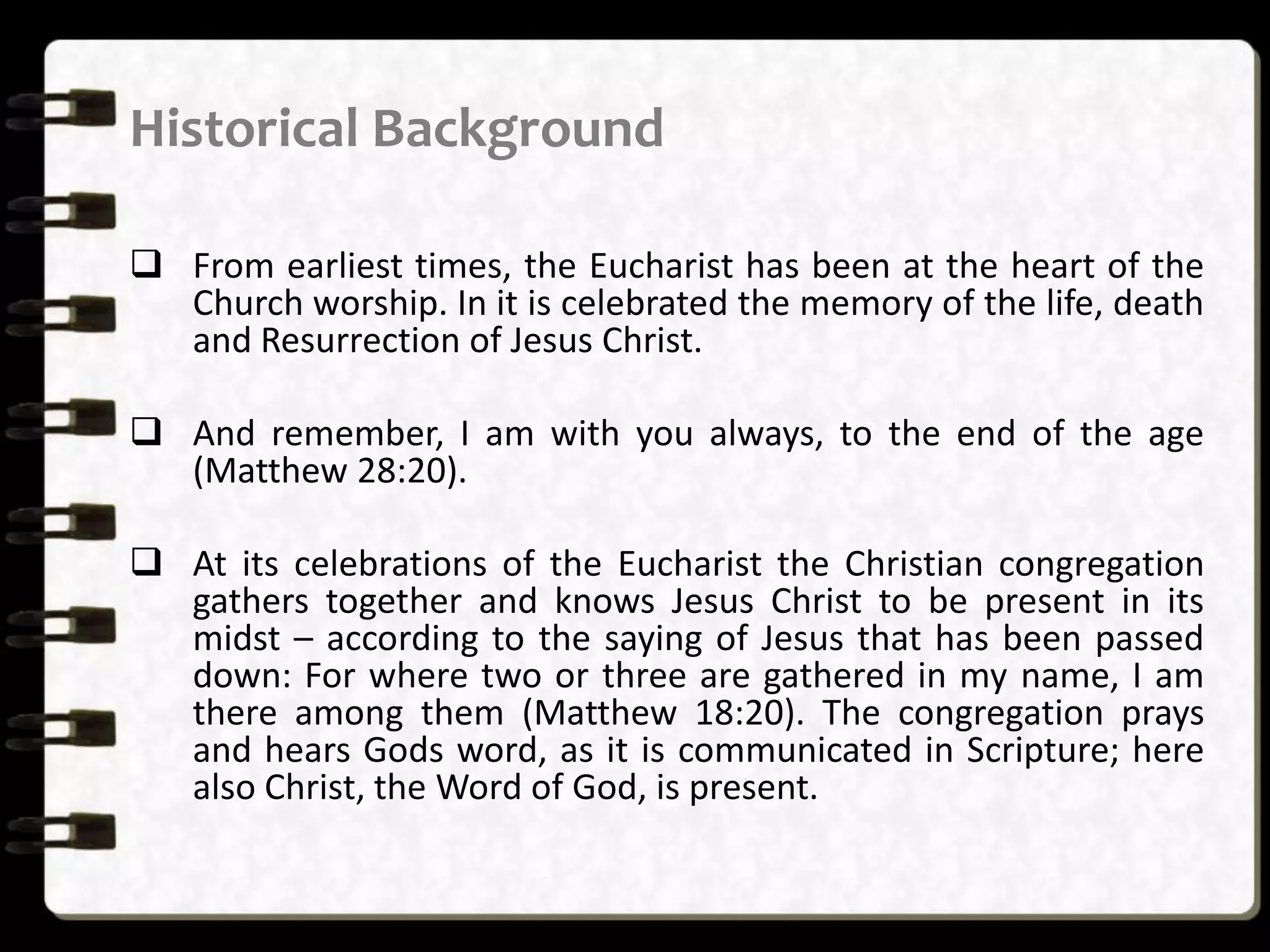 Holy eucharist | PPTX