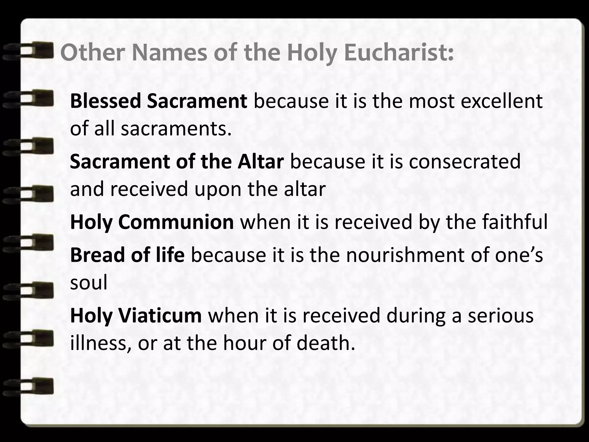 Holy eucharist | PPTX