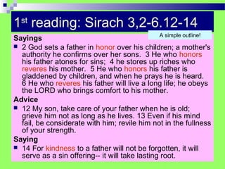 Holy Family A | PPT | Christianity | Religion & Spirituality