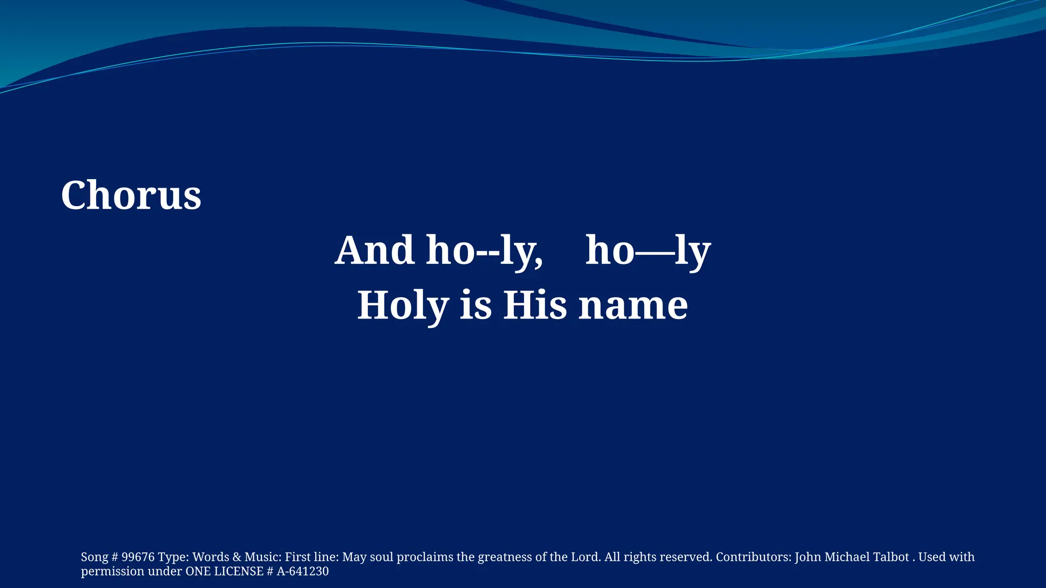 Holy Is His Name - advent song - Mary song | PPT