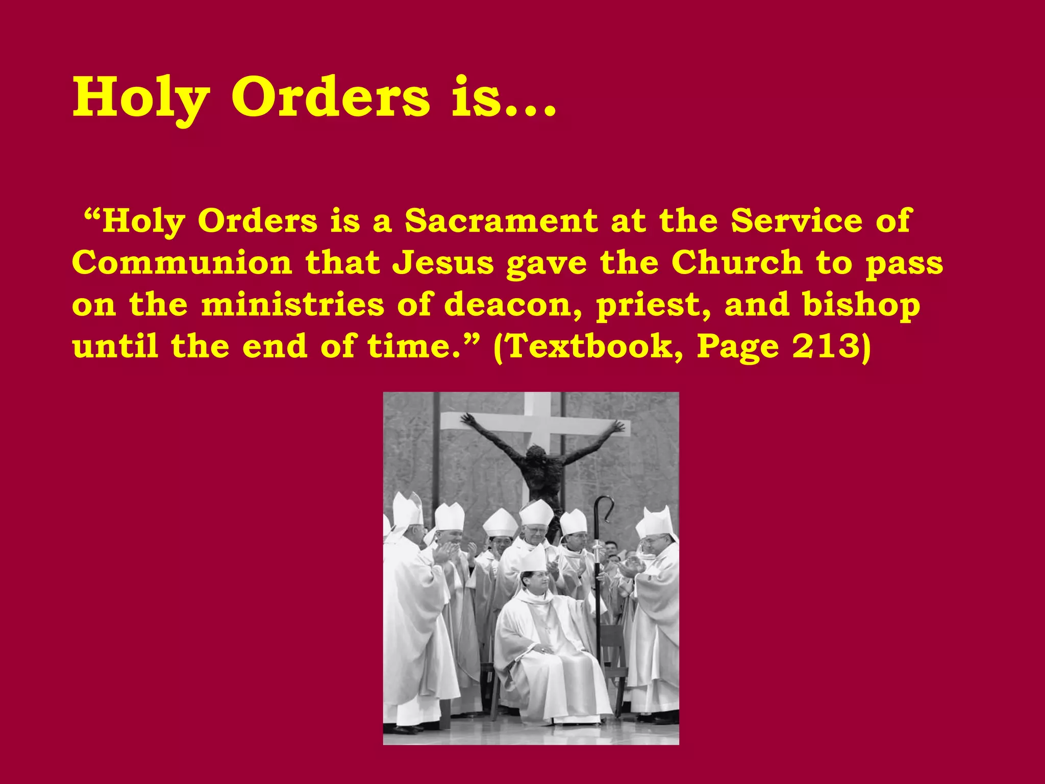 Holy Orders | PPT | Christianity | Religion & Spirituality