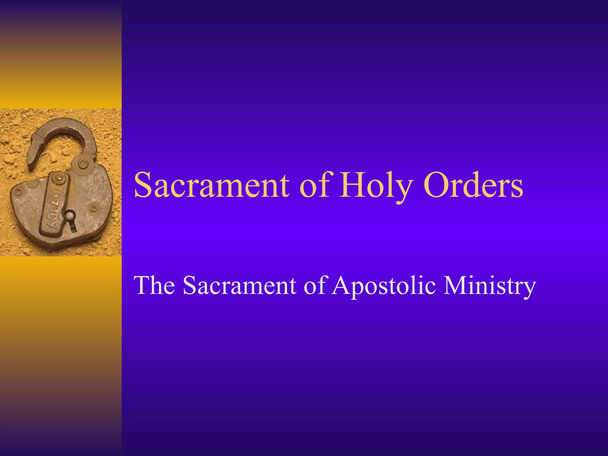 Holy orders | PPT