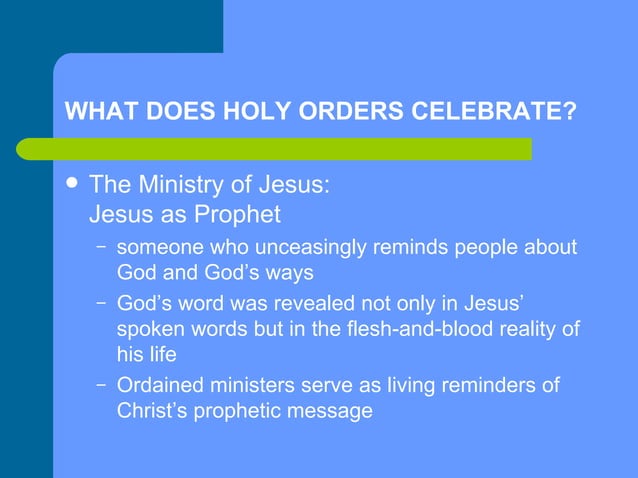 Holy orders | PPT
