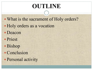 holy orders.pptx | Christianity | Religion & Spirituality
